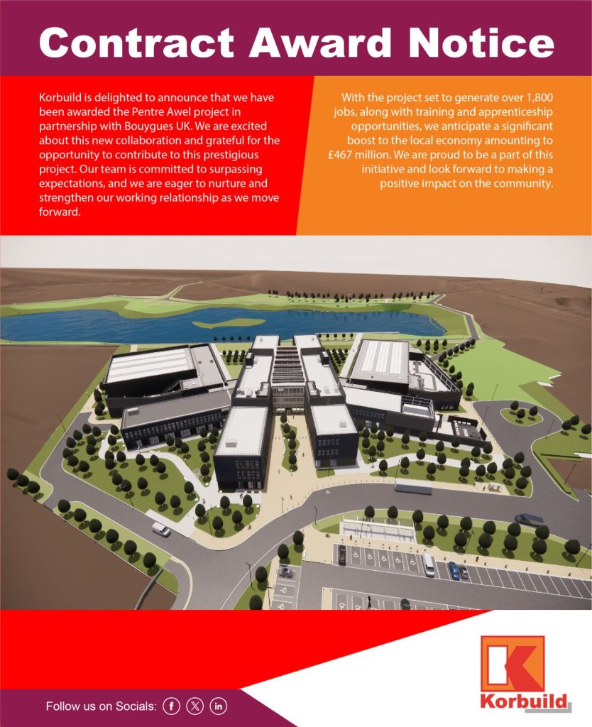 Korbuild Secure Contract with Bouygues for Pentre Awel - Korbuild